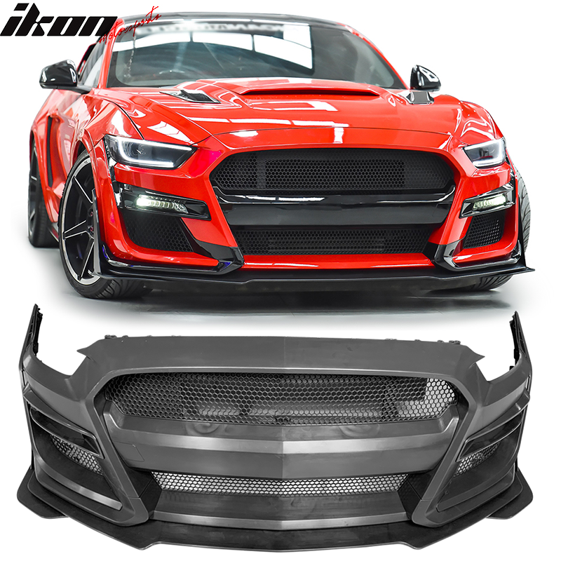 Buy Best Ford Mustang GT500 Style Front Bumper Cover Lip LED Grille ...