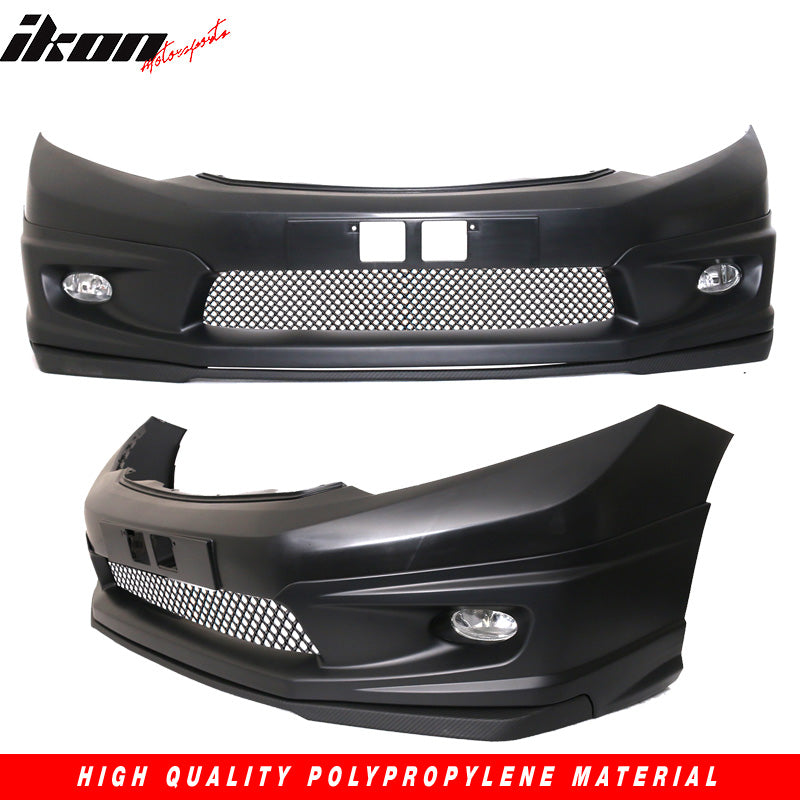 Compatible With 2012-2015 Honda Civic 9th Gen FB6 JDM Front Bumper Lip ...