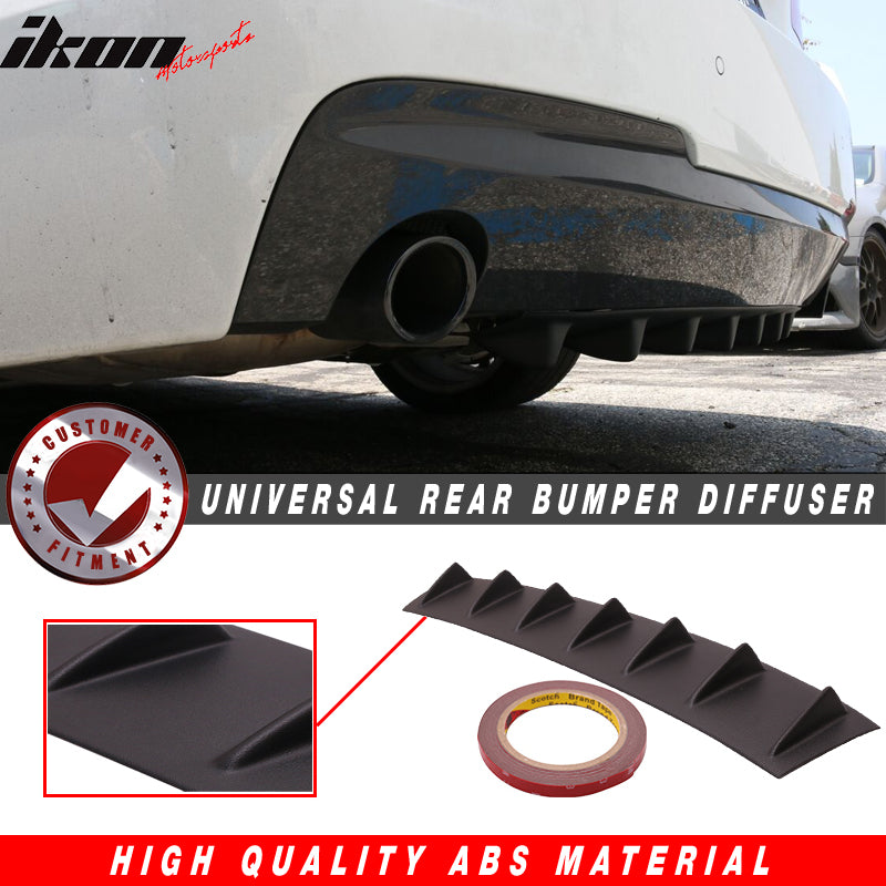 IKON MOTORSPORTS Rear Diffuser, Compatible With Universal Cars, 33" x6 ...