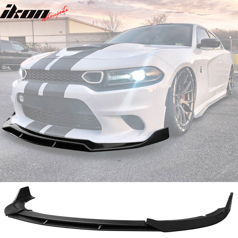 IKON MOTORSPORTS, Front Lip Compatible With 2015-2023 Dodge Charger SRT ...