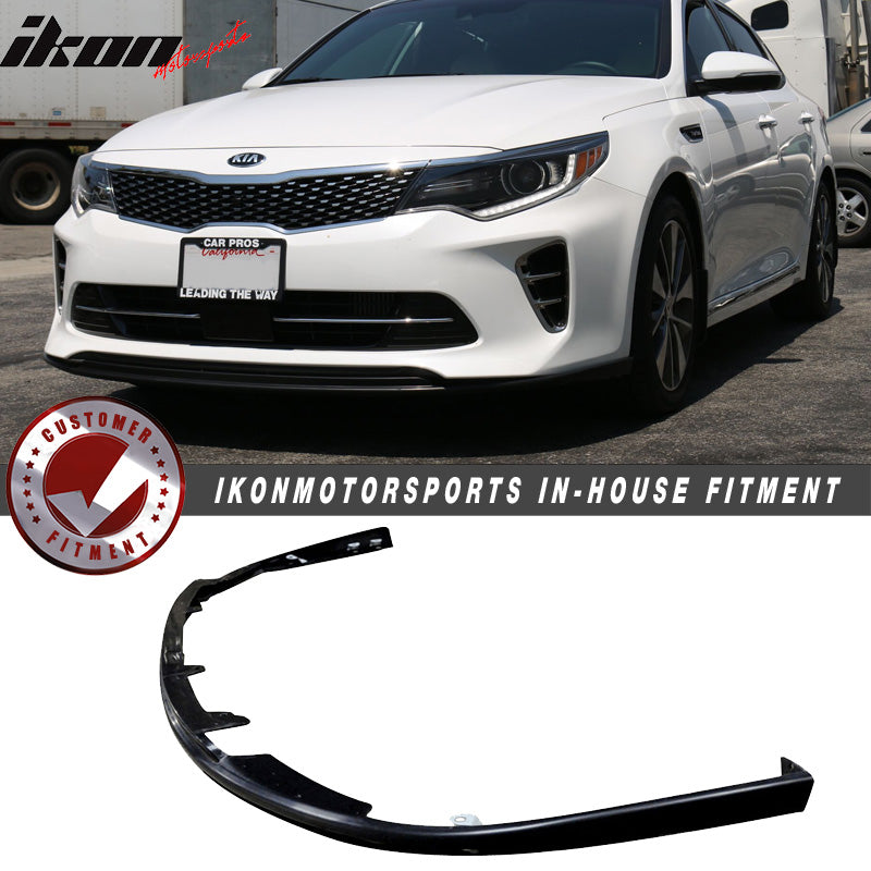 Front Bumper Lip Compatible With 2016 Kia Optima, ST Style Black PP Air ...