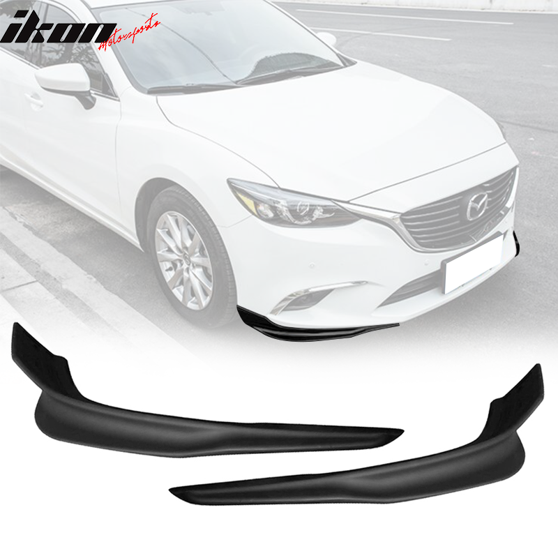 IKON MOTORSPORTS, Front Bumper Lip Compatible With 2016-2017 Mazda 6 ...
