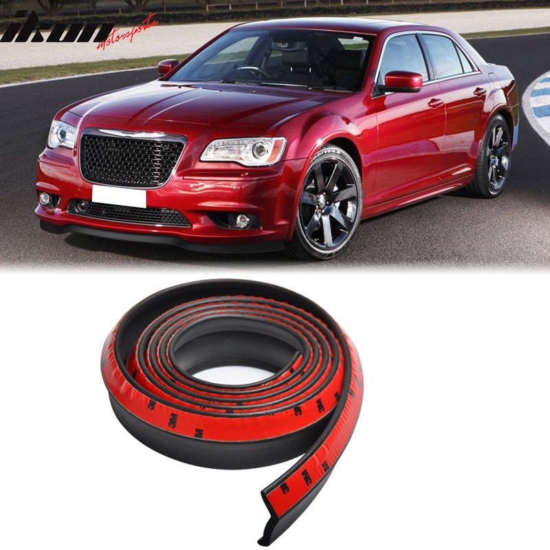 Front Bumper Lip Compatible With Universal Vehicles, Black Spoiler Lip ...