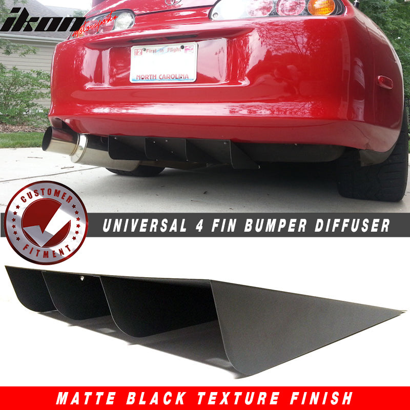 IKON MOTORSPORTS, Rear Bumper Diffuser Compatible With Universal ...