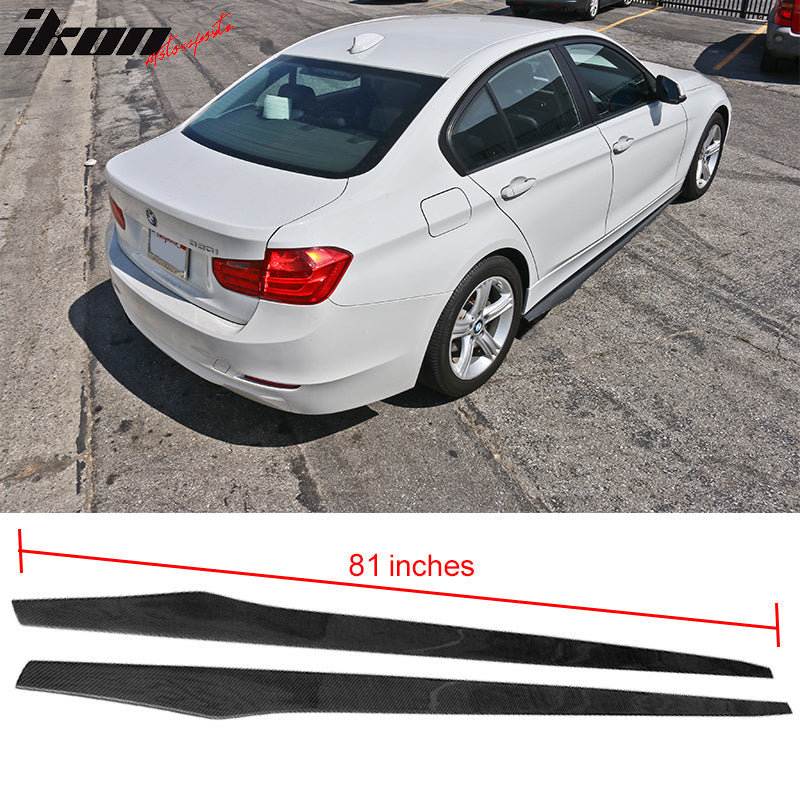 Compatible With 2012-2018 BMW 3 Series F30 Side Skirt Extension Flat ...