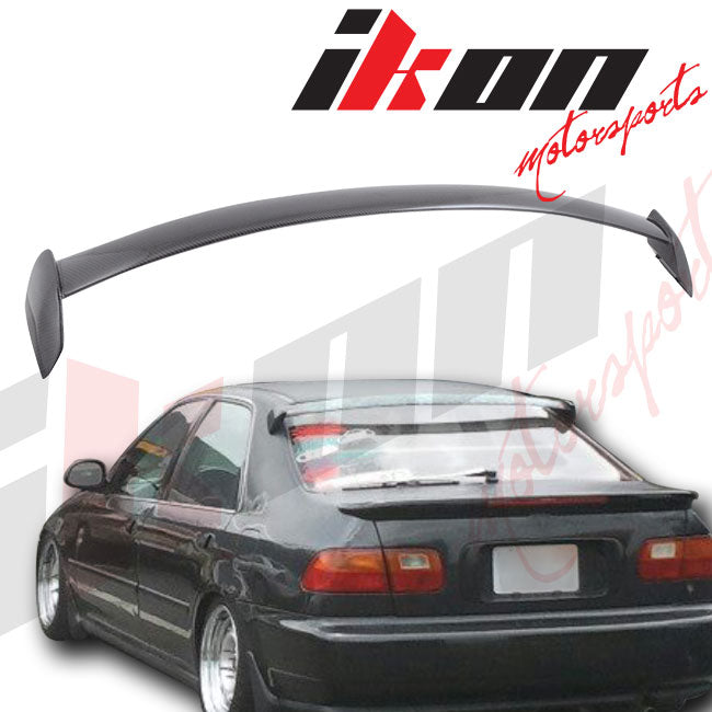 Compatible With 1992-1995 Honda Civic 4Dr Sedan JDM Style Roof Spoiler ...