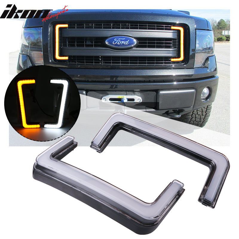 Compatible With 09-14 F-150 STX 2in1 Grille Switchback LED White DRL ...