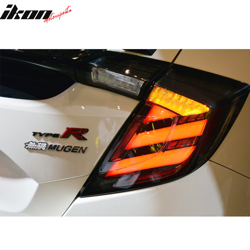 IKON MOTORSPORTS, Tail Lights Compatible With 2017-2020 Honda Civic ...
