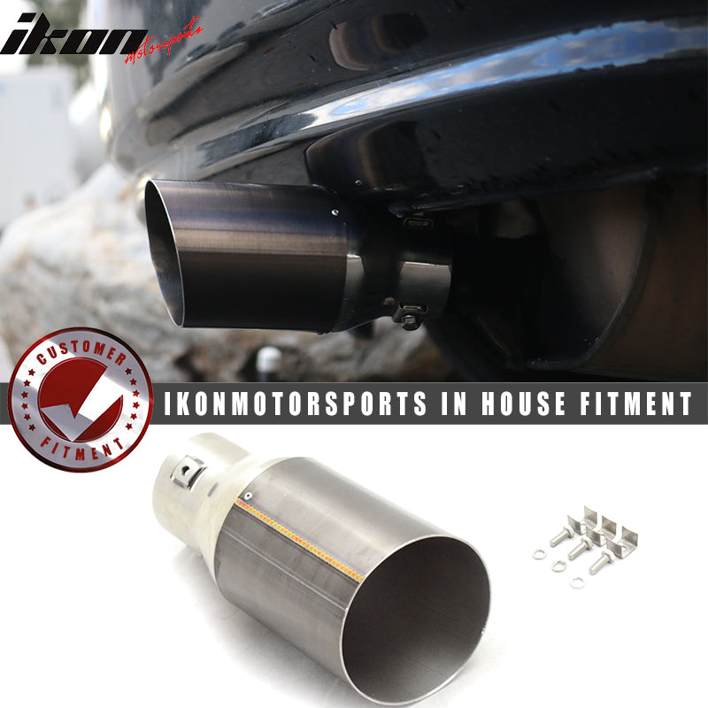 Muffler Tip Compatible With Most Vehicles, Add On Chrome Gunmetal ...
