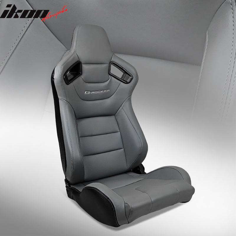 IKON MOTORSPORTS, Universal Racing Seats Pair with Dual Sliders ...