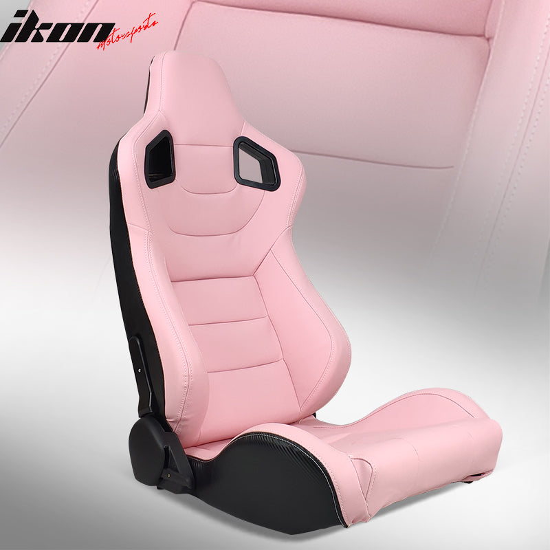 IKON MOTORSPORTS, Universal Racing Seats with Dual Sliders, Reclinable ...