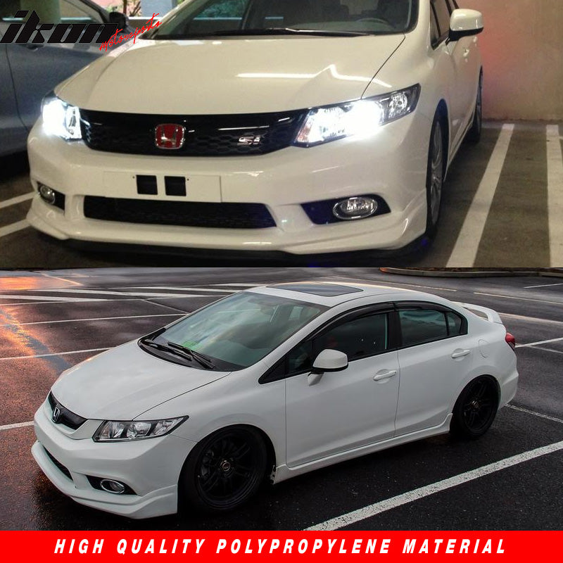 Compatible With 2012-2015 Honda Civic Sedan JDM FB6 Front Bumper MD Lip ...