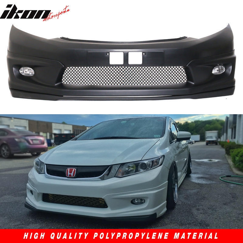 Compatible With 2012-2015 Honda Civic 9th Gen FB6 JDM Front Bumper Lip ...