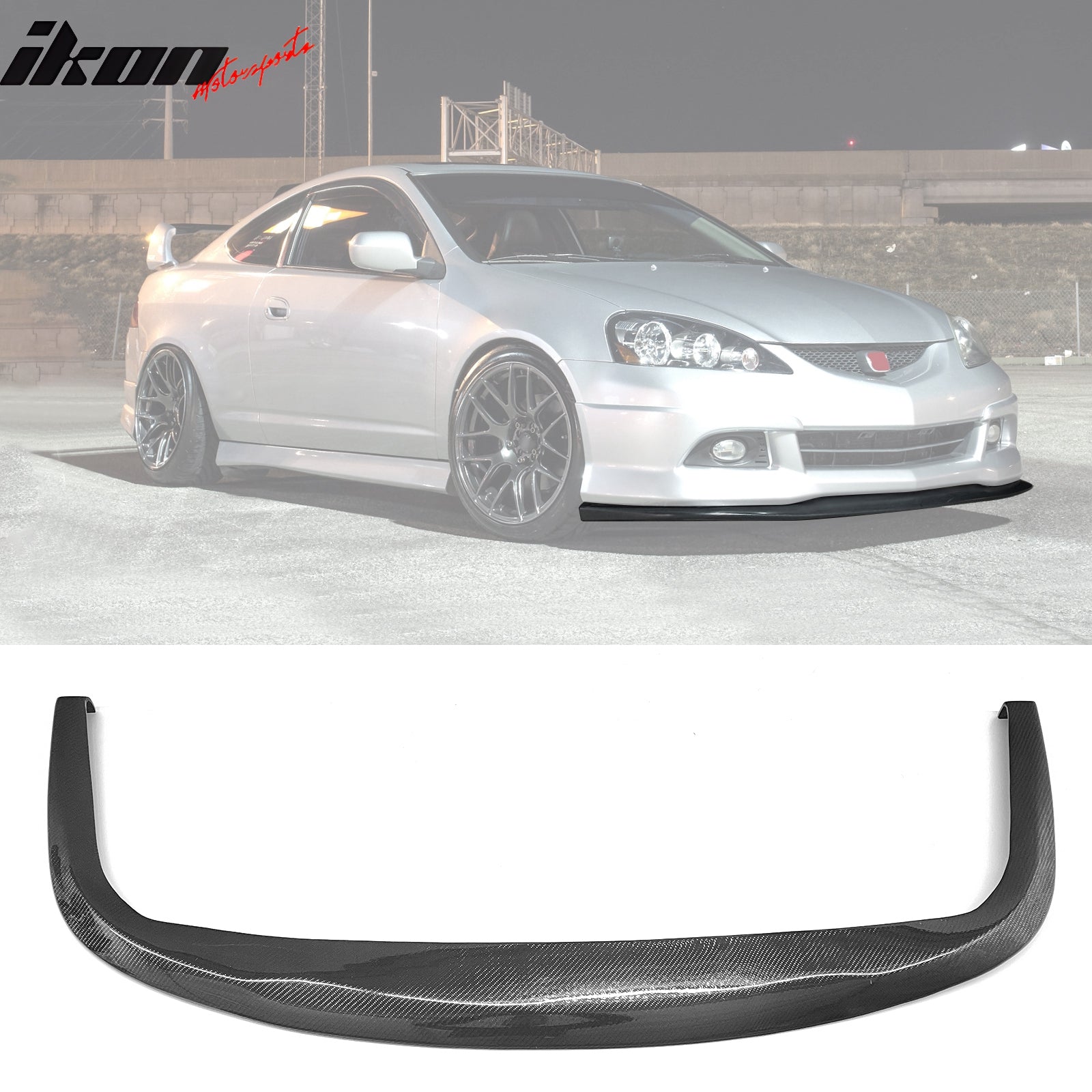 Universal Fitment CS STI Style Carbon Fiber Black Front Bumper Lip Chin ...
