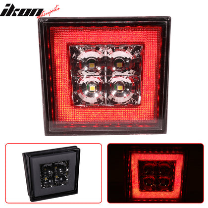 Universal Square Smoke LED Rear Tail Third 3RD Brake Lights Stop Safety ...